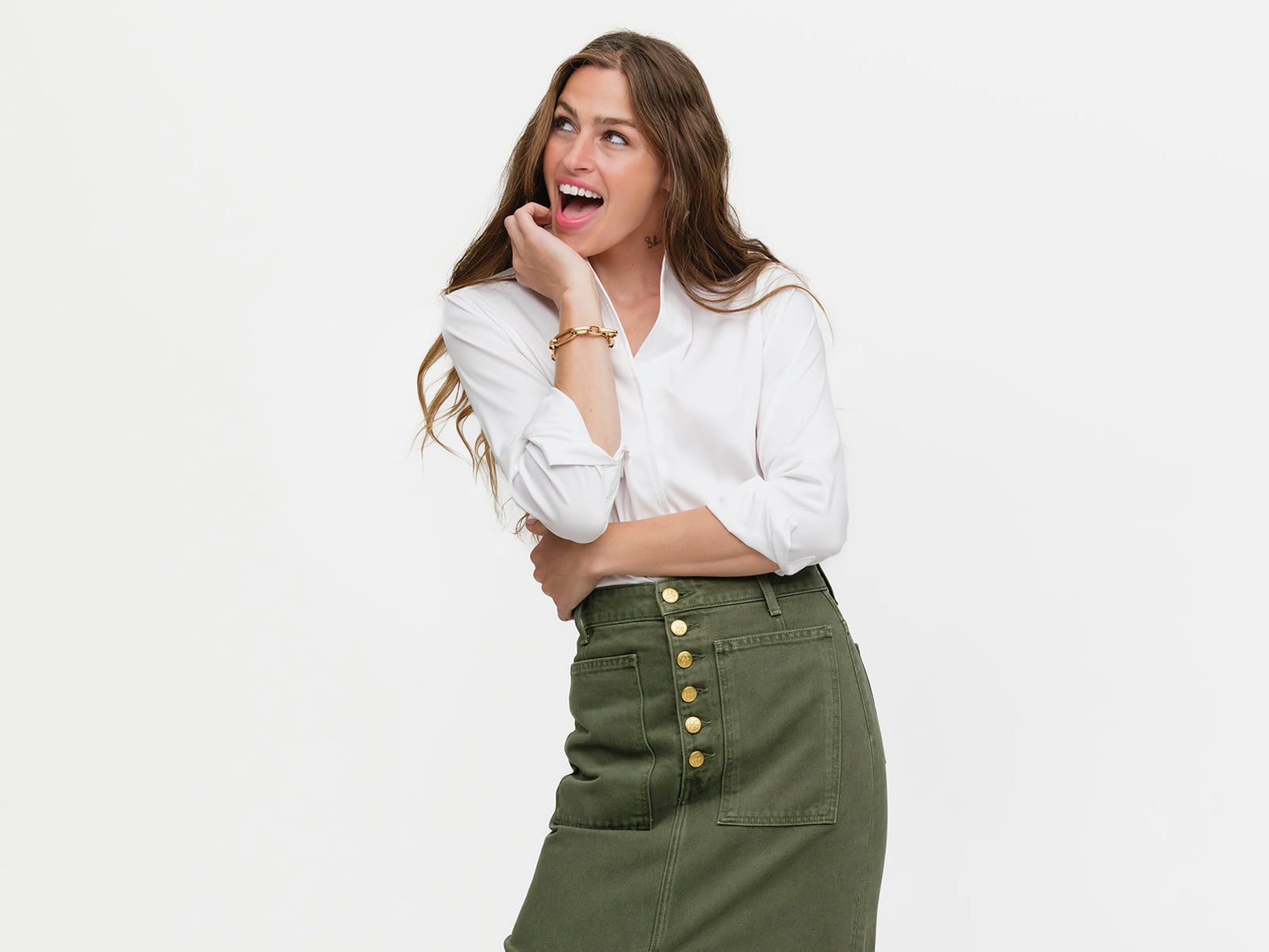 WHITE LIE Long Sleeve Designer Shirt for Women– Sarah Alexandra